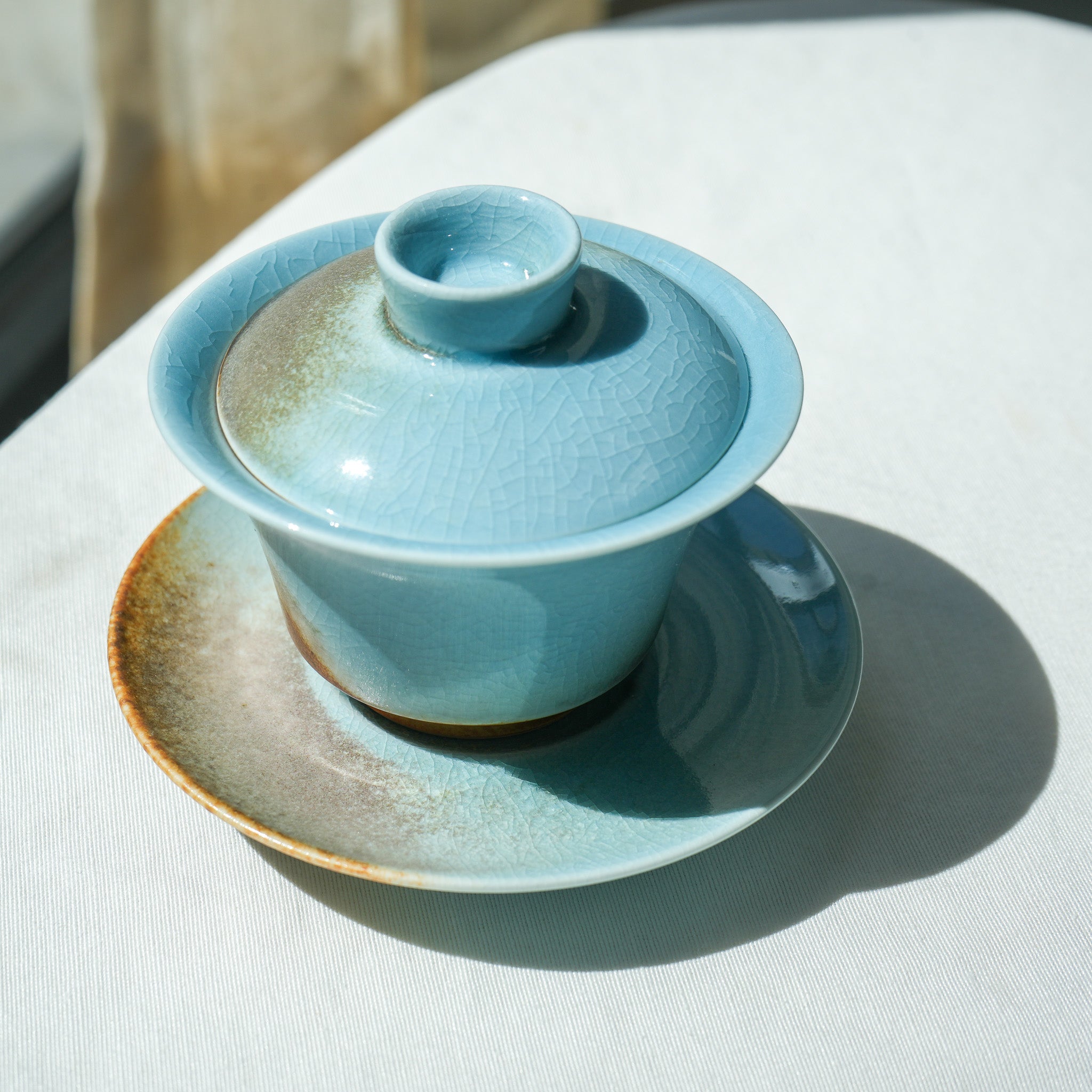 Watercolor Turquoise Lagoon' | Gaiwan | Gongfu Tea Set – Cha Moods